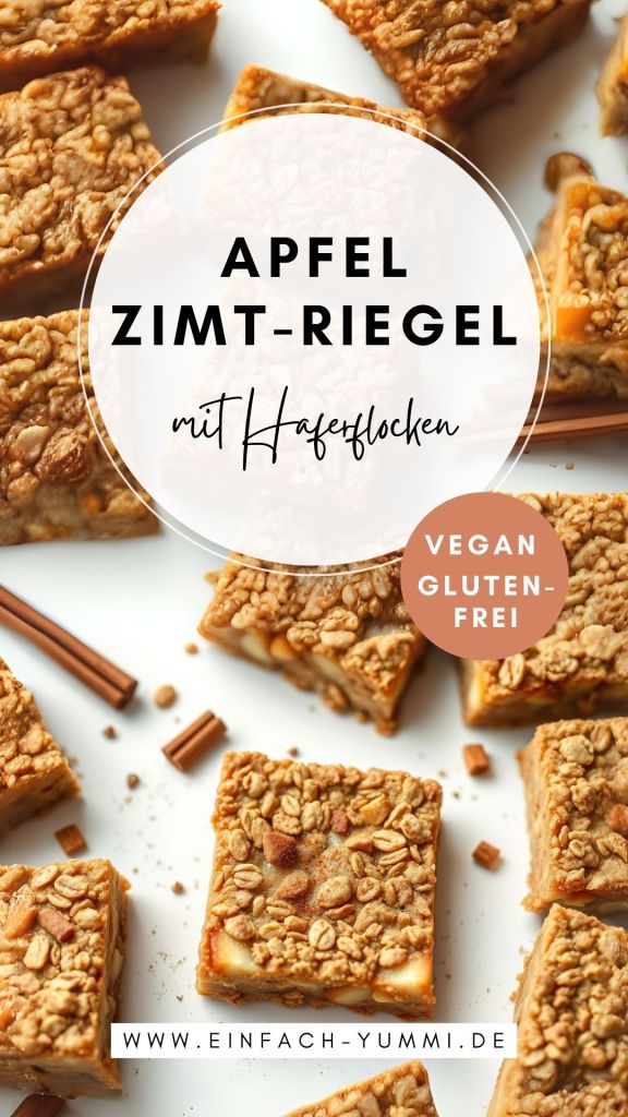 Apfel-Zimt-Haferflocken-Riegel aus dem Ofen - Einfach Yummi